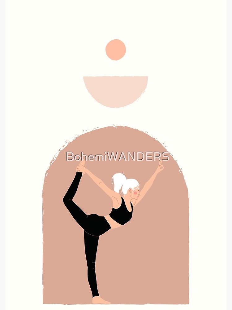 "Boho Dancer Pose Yoga, Gracefully Opening the Heart Chakra" Poster for ...