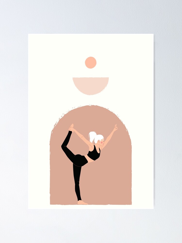 "Boho Dancer Pose Yoga, Gracefully Opening the Heart Chakra" Poster for ...