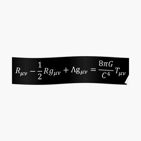 "General Relativity Theory - Field Equation" Poster for Sale by ...