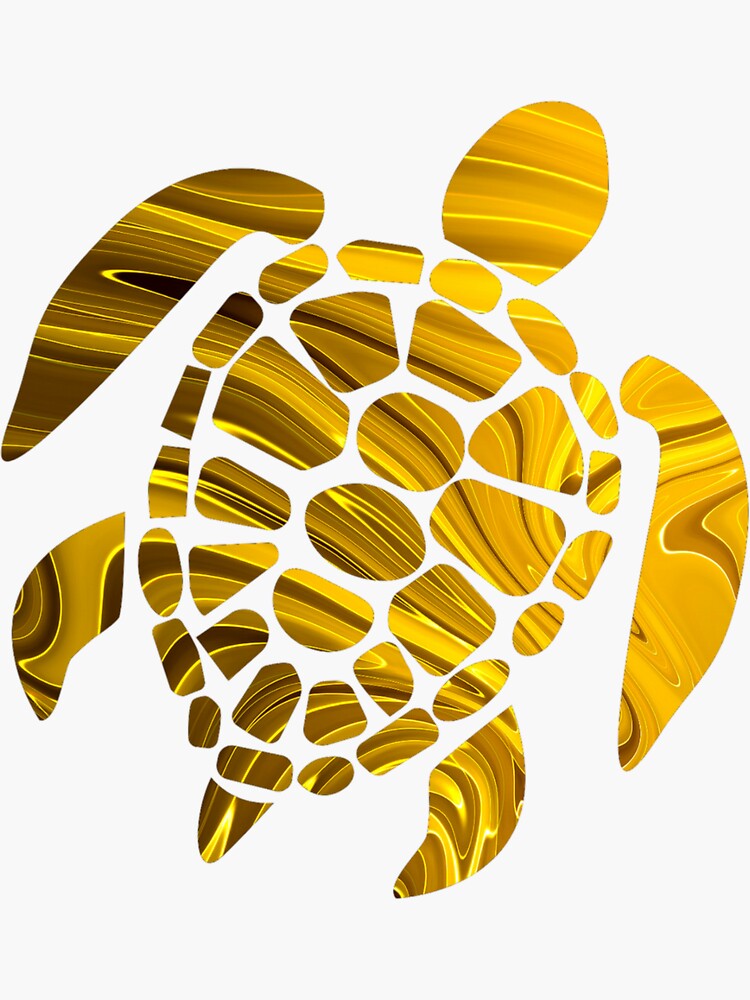 "Gold Tie Dye Turtle Sea Trippy, hippie , rainbow " Sticker for Sale by ...