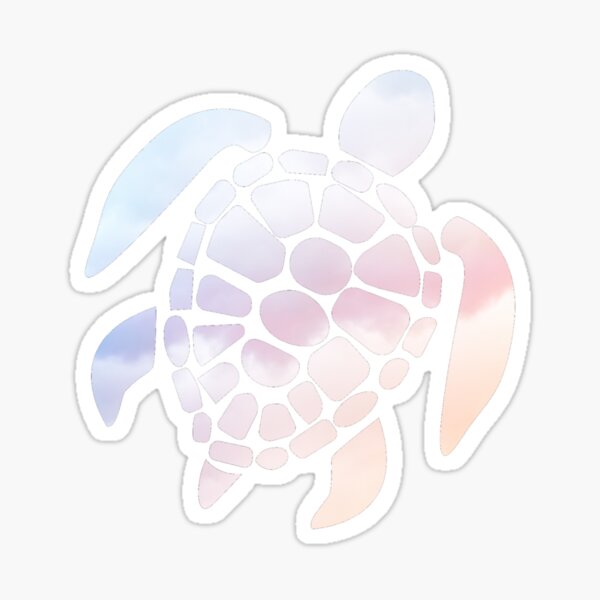 " Watercolor Tie Dye Turtle Sea Trippy, hippie , rainbow " Sticker for ...