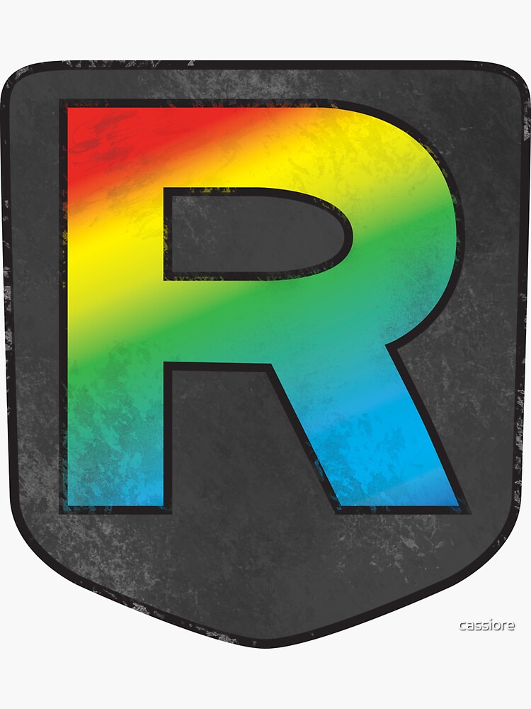 Pegatina «Team Rainbow Rocket - Logotipo de bolsillo (con textura)» de ...