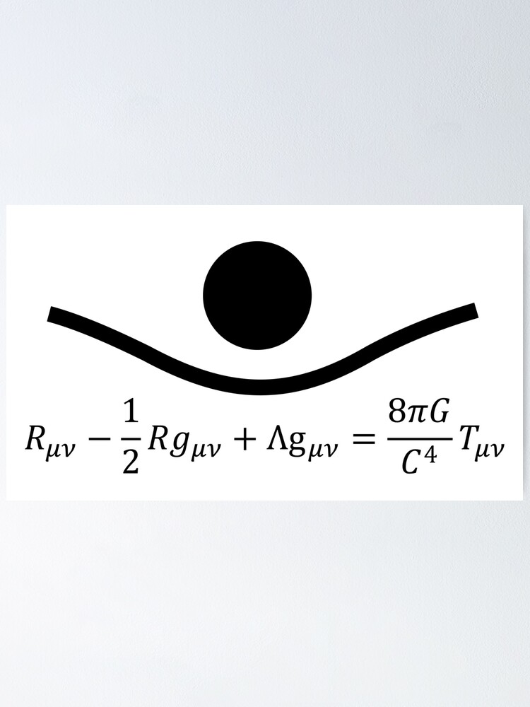 "Formula of General Relativity" Poster for Sale by ScienceCorner ...