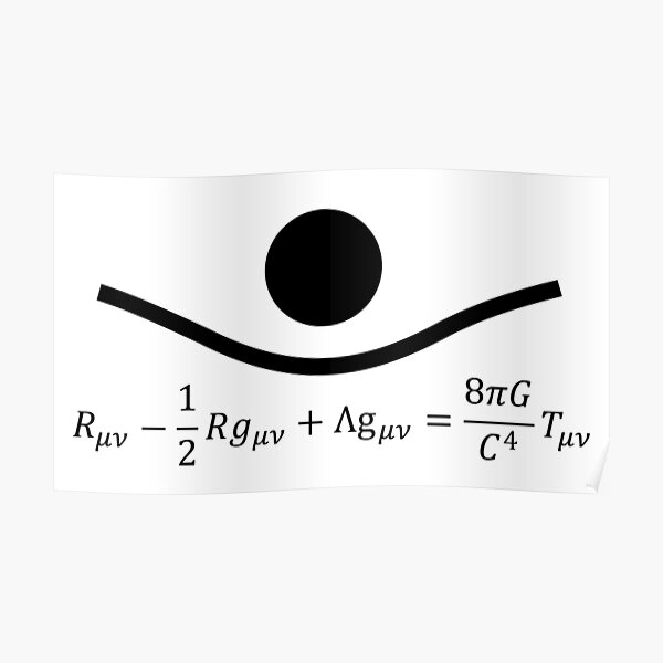 "Formula of General Relativity" Poster for Sale by ScienceCorner ...