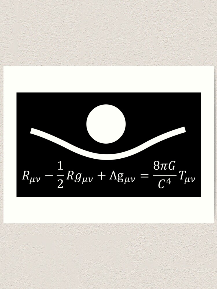 "Formula of General Relativity" Art Print for Sale by ScienceCorner ...
