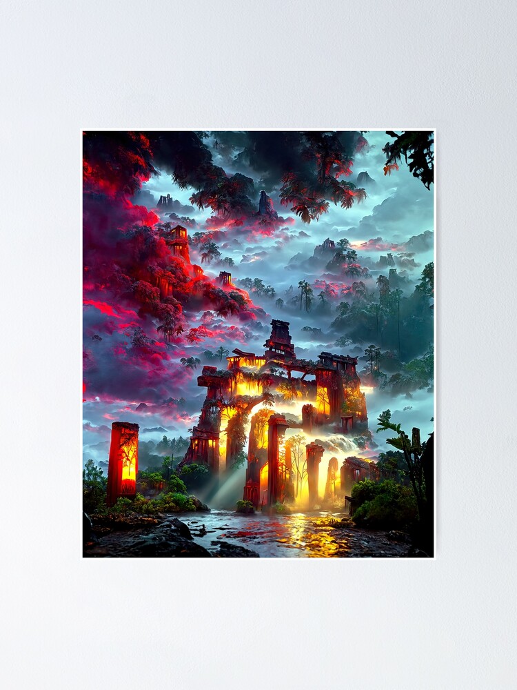 "mayan ruins" Poster for Sale by zar4fussion | Redbubble