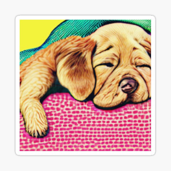 "Adorable Dog sleeping" Sticker for Sale by Gemazdora | Redbubble