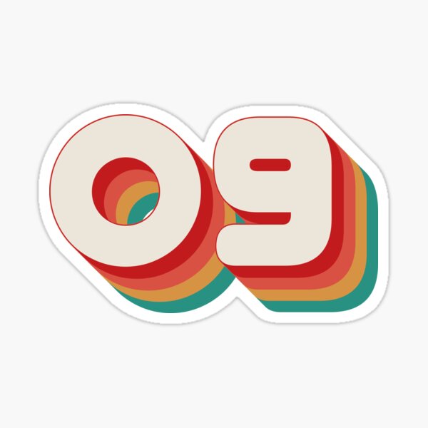 "Number 9" Sticker for Sale by Texterns | Redbubble