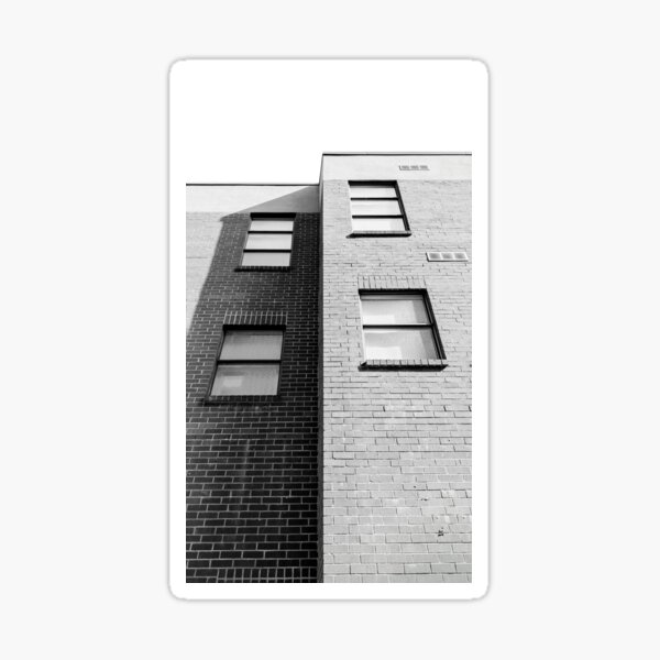 "Black and White Building" Sticker for Sale by YzHmDesign | Redbubble