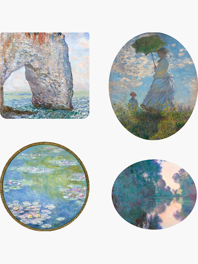 "Claude Monet pack 4" Sticker for Sale by mrslyonnaise | Redbubble