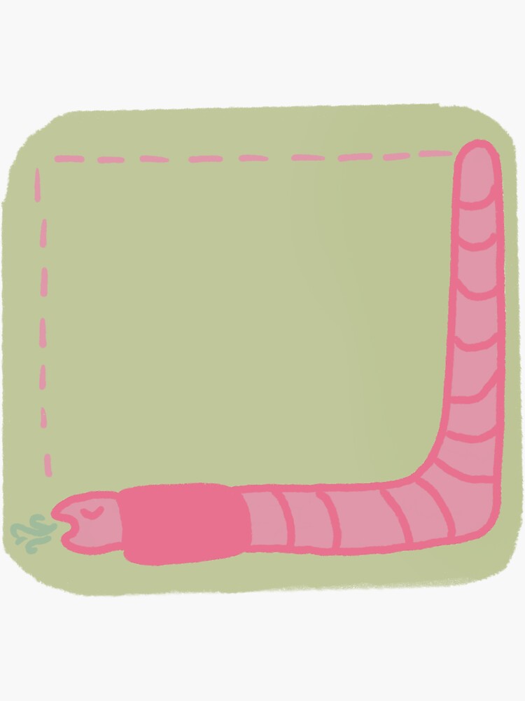 "square breathing coping worm " Sticker for Sale by apollokid3 | Redbubble