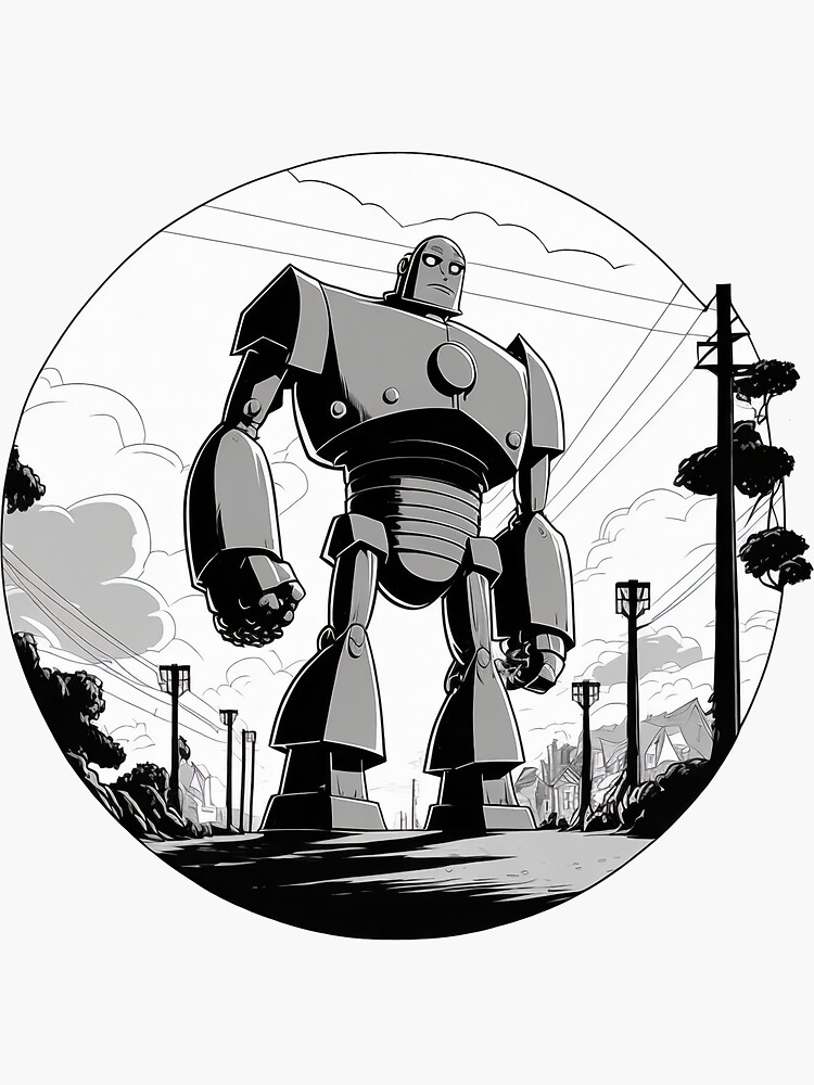 "The iron giant" Sticker for Sale by flowinglobe | Redbubble