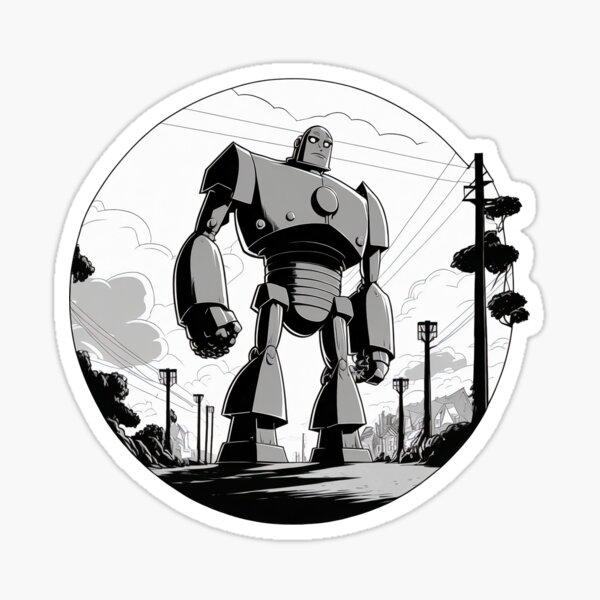 "The iron giant" Sticker for Sale by flowinglobe | Redbubble
