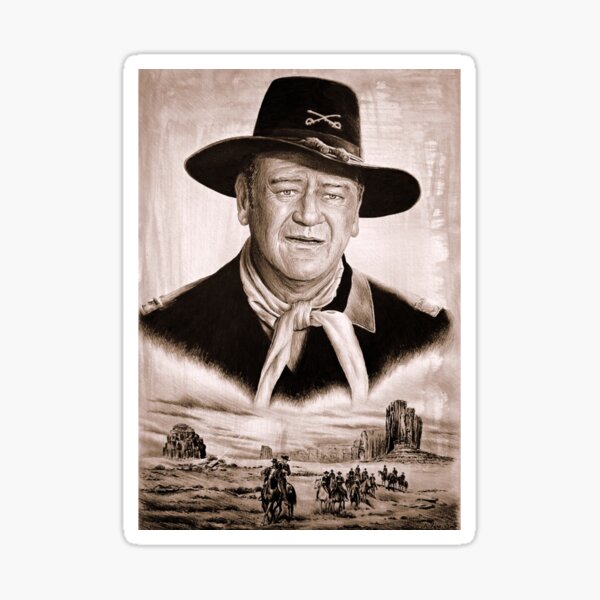 "Copy of John Wayne" Sticker for Sale by hladboste | Redbubble