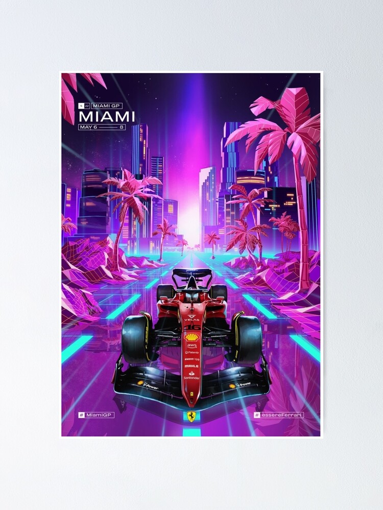 "F1 2022 Miami Grand Prix Promo Poster" Poster for Sale by Sketcherized ...