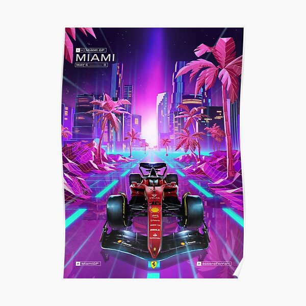 "F1 2022 Miami Grand Prix Promo Poster" Poster for Sale by Sketcherized ...