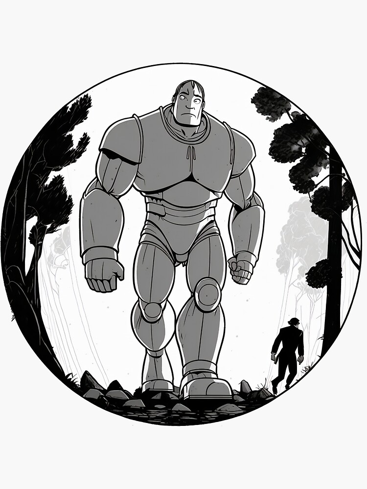 "The iron giant" Sticker for Sale by flowinglobe | Redbubble