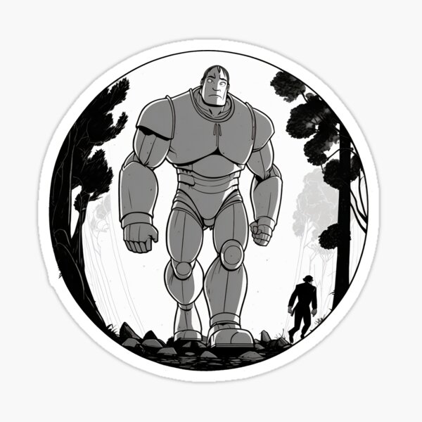 "The iron giant" Sticker for Sale by flowinglobe | Redbubble