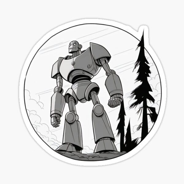 "The iron giant" Sticker for Sale by flowinglobe | Redbubble