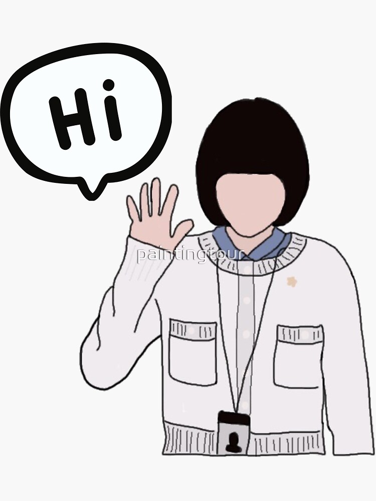 " Woo Yeong Woo say hi" Sticker for Sale by paintingtour | Redbubble