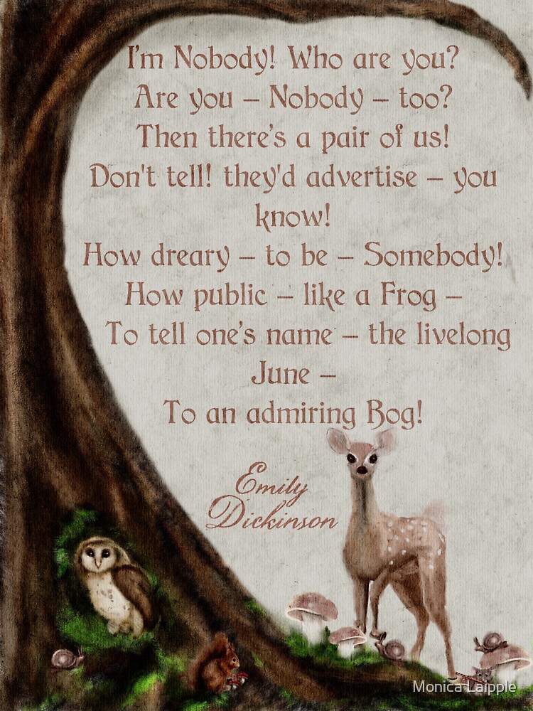 "Forest Watercolor EMily Dickinson Poem Woodland Creatures" Sticker for ...