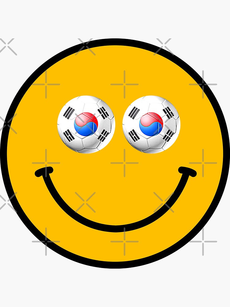 "South Korea Football Smiley Face" Sticker for Sale by Amadhaun13 ...