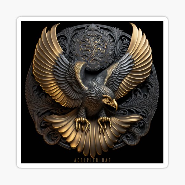 "Sacred Geometry Falcon Royal Art Deco Art" Sticker for Sale by ...