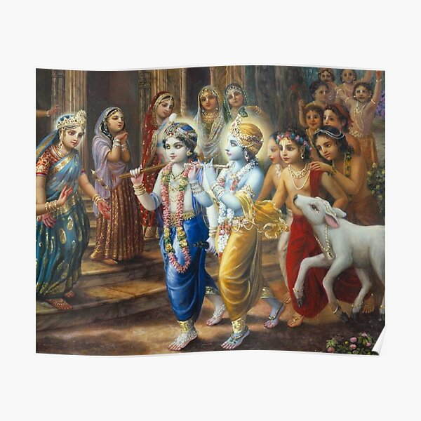 "Krishna with friends - Krishna leela photography " Poster for Sale by ...