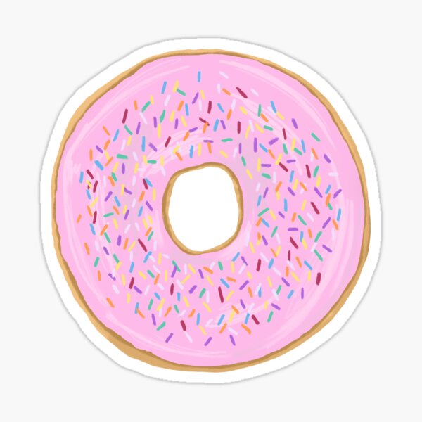 "Pink Doughnut" Sticker for Sale by EnvyRow | Redbubble