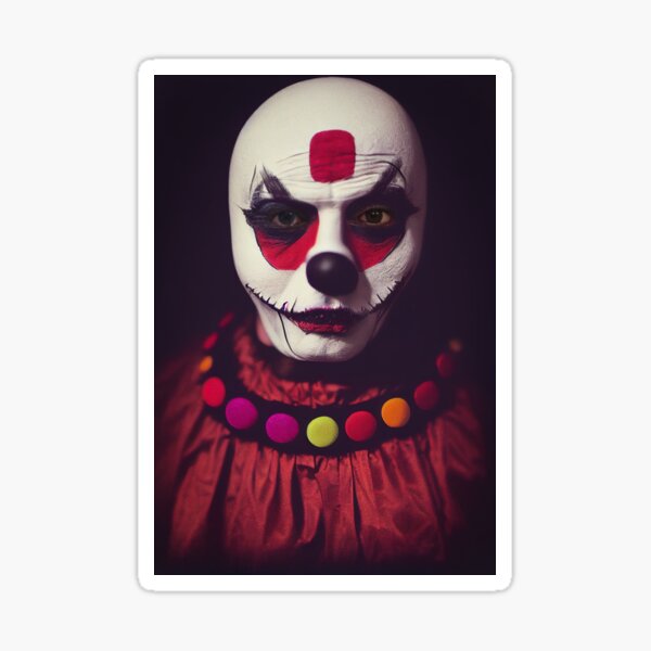 "A Creepy, Scary Clown" Sticker for Sale by daniel4510 | Redbubble