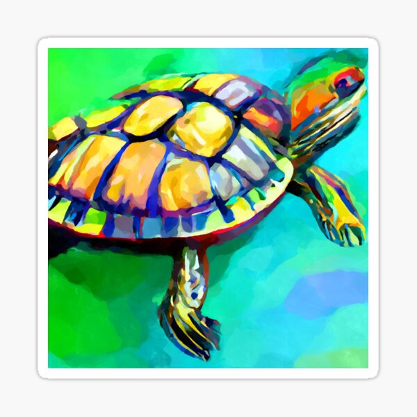 "Red-Eared Slider" Sticker for Sale by ChrisButler | Redbubble