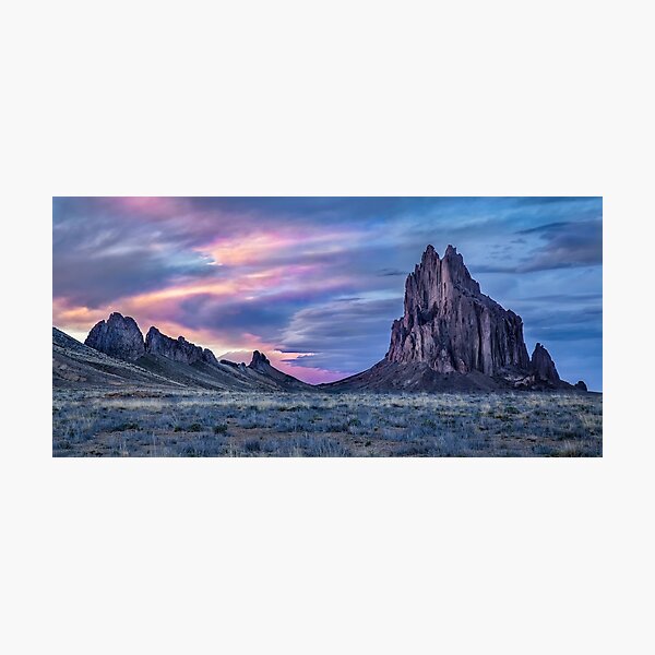 "Sunset At Shiprock Peak - Shiprock, New Mexico" Photographic Print by ...