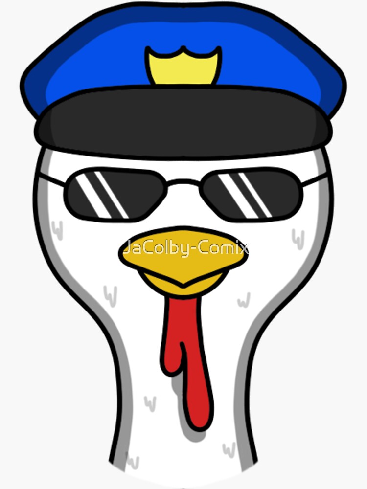 "Chicken Cop" Sticker for Sale by JaColby-Comix | Redbubble