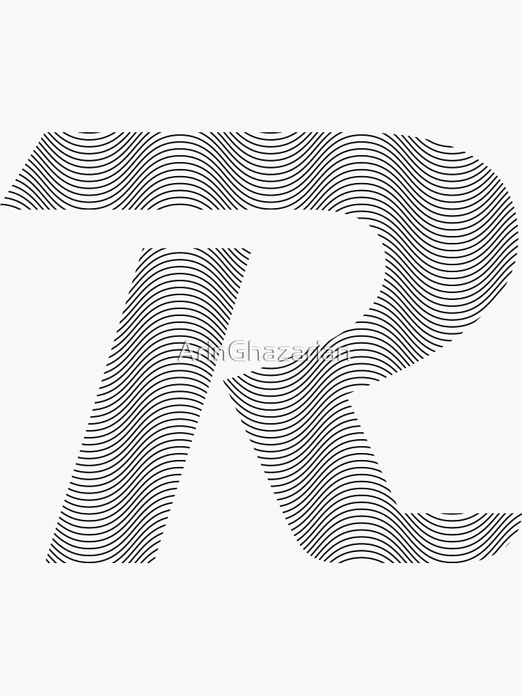 "Letter R" Sticker for Sale by ArinGhazarian | Redbubble