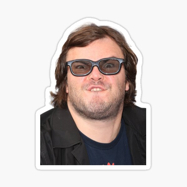 "jack black" Sticker for Sale by LivChrisDesigns | Redbubble