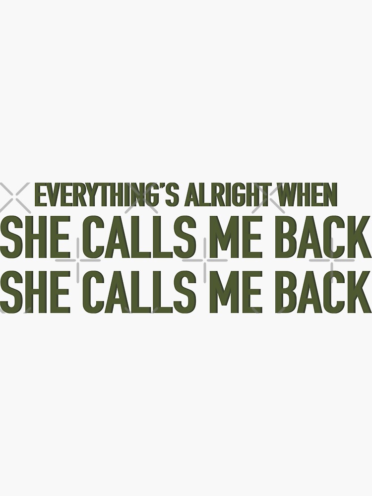 "She calls me back - Noah Kahan" Sticker for Sale by autumnallen15 ...