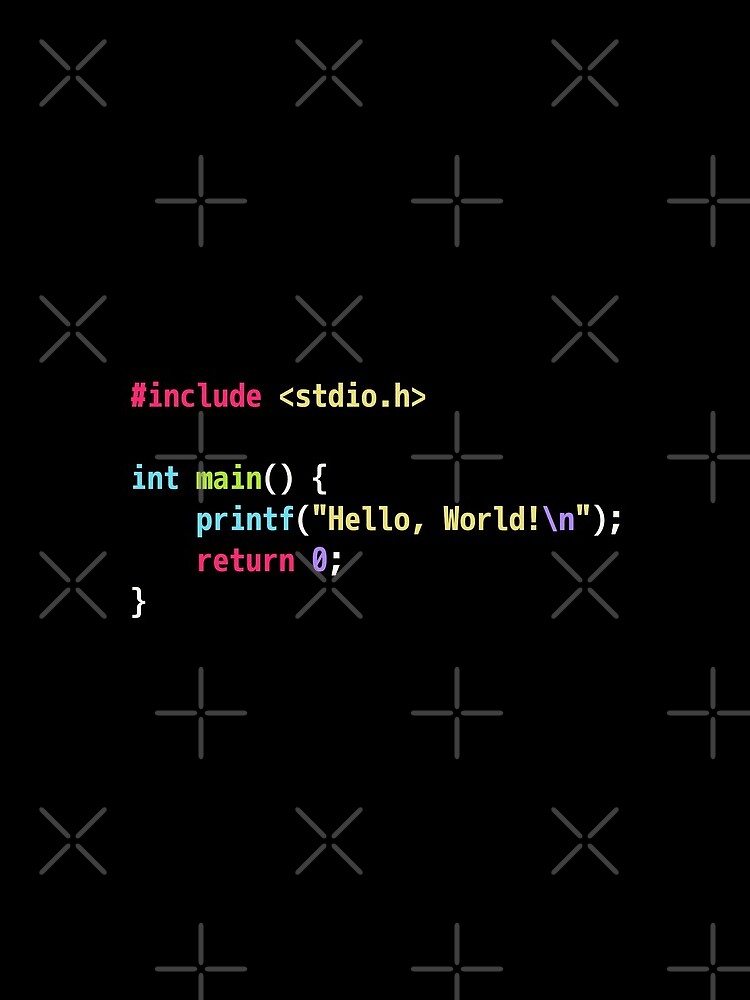 Minijupe « Hello World C Code - Mise en évidence de la syntaxe Dark ...