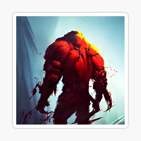 "Red Monster Character Design" Sticker for Sale by D21Gallery | Redbubble
