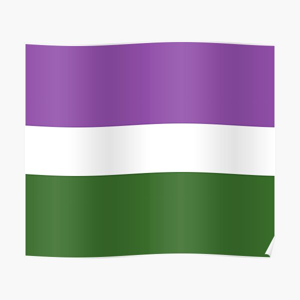 Solid Genderqueer Pride Flag Poster For Sale By Liveloudgraphic