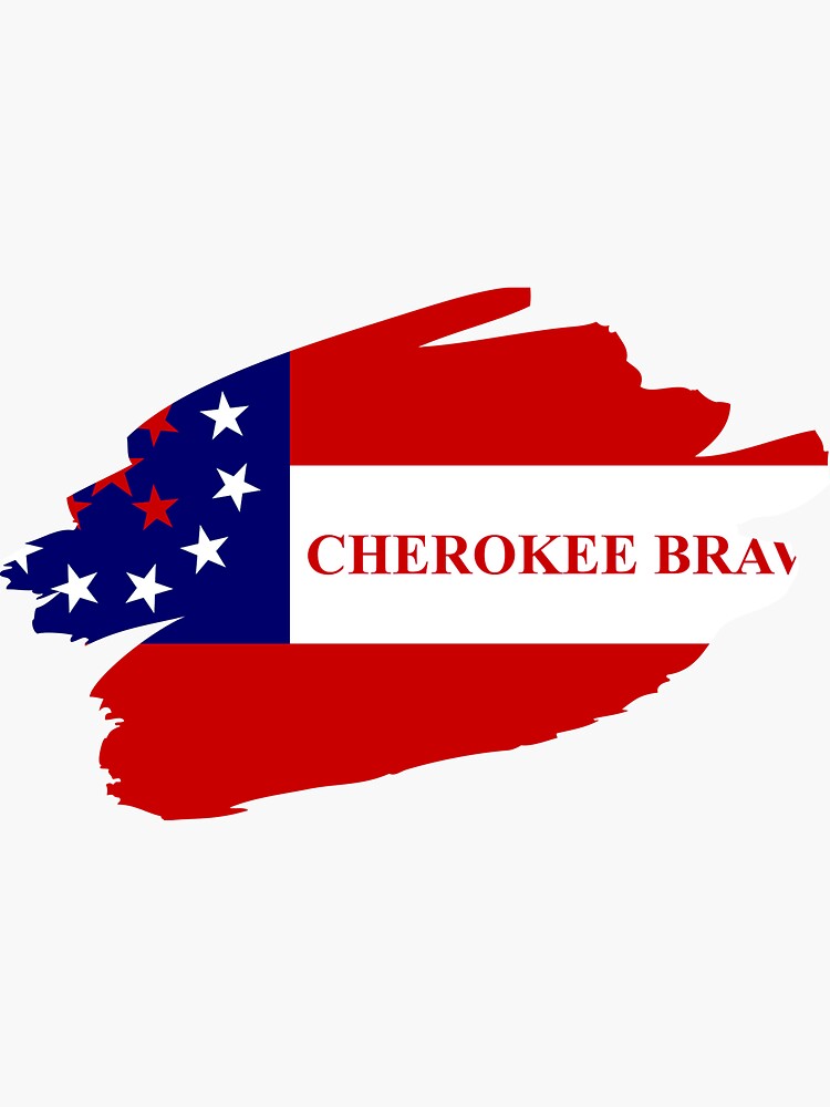 "Cherokee Braves Brushstroked" Sticker for Sale by artyflyers | Redbubble