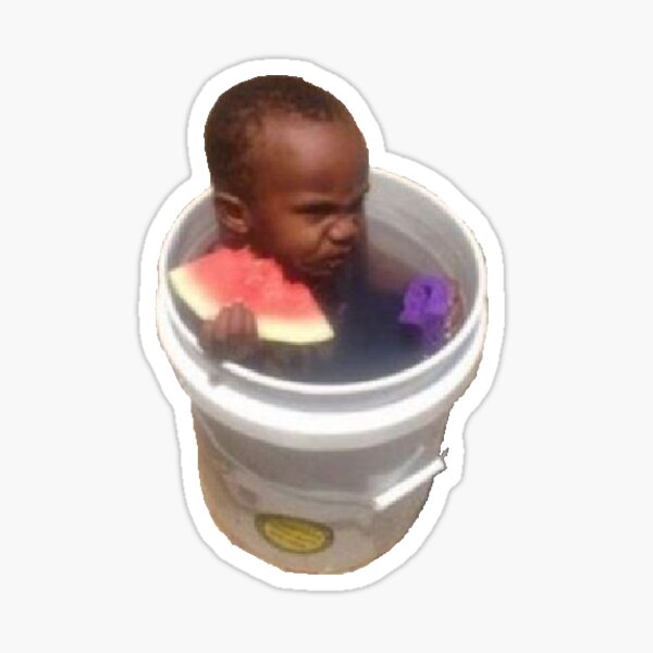 "Bucket Meme" Sticker for Sale by notmikeoxhard | Redbubble