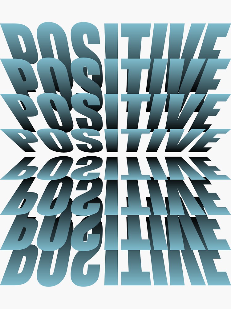 "Be Positive - Blue" Sticker for Sale by BPCoaching | Redbubble