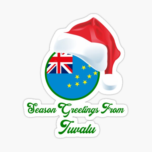 "Season Greetings from Tuvalu" Sticker for Sale by frexxx | Redbubble