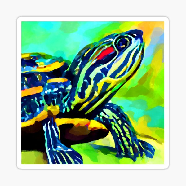 "Red-Eared Slider 3" Sticker for Sale by ChrisButler | Redbubble