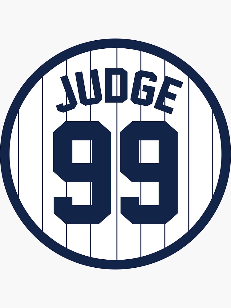 "Aaron Judge 99 Pinstripes" Sticker for Sale by plus64prints | Redbubble