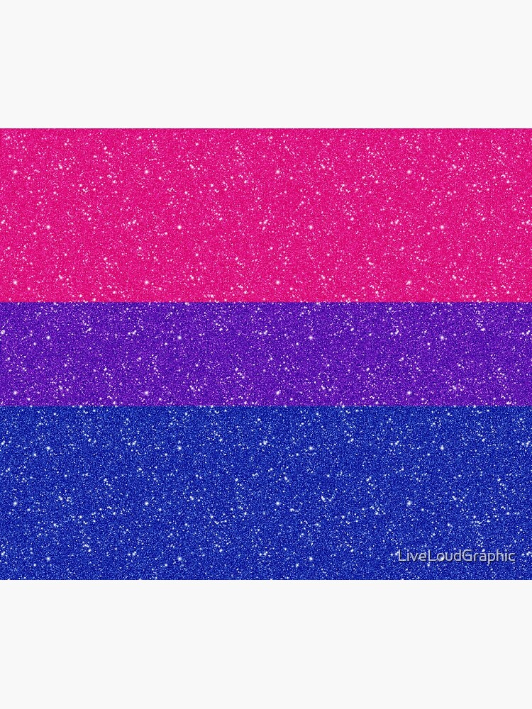 "Faux Glitter Bisexual Pride Flag Background" Poster for Sale by ...