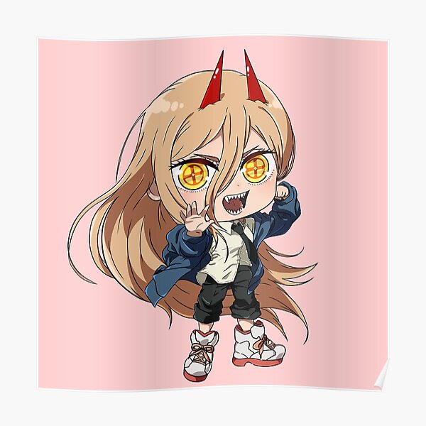 "Power Chibi - Chainsaw Man" Poster for Sale by aztrana | Redbubble
