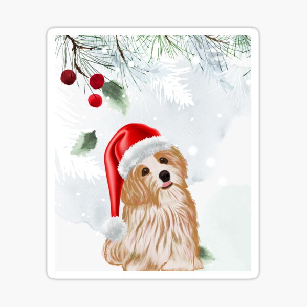"dog Christmas sticker" Sticker for Sale by 111asma | Redbubble