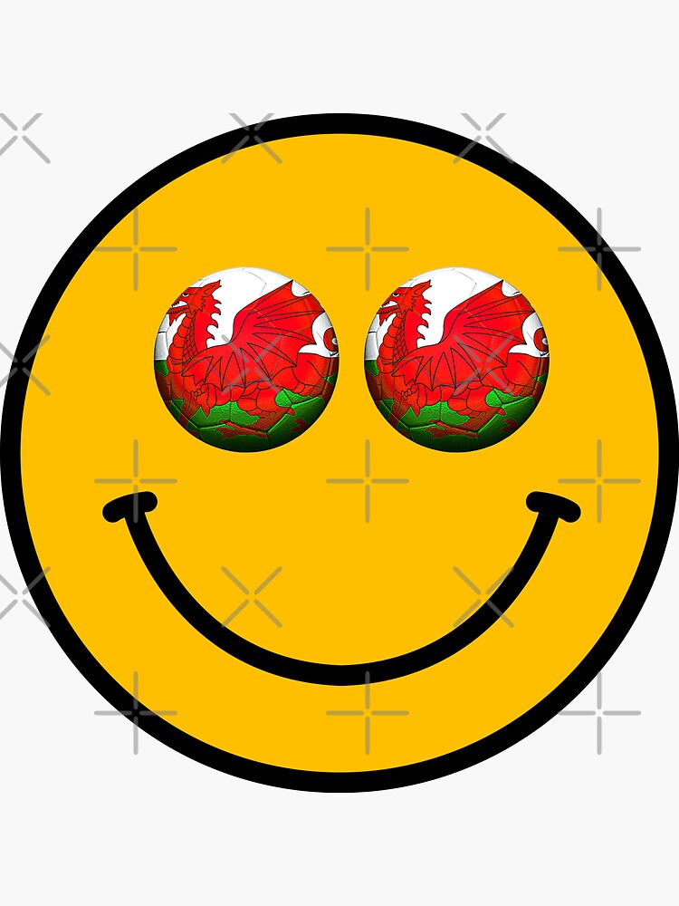 "Wales Football Smiley Face" Sticker for Sale by Amadhaun13 | Redbubble