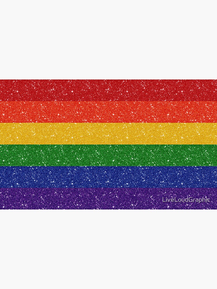 "Faux Glitter LGBTQ Pride Rainbow Flag Background" Sticker for Sale by ...